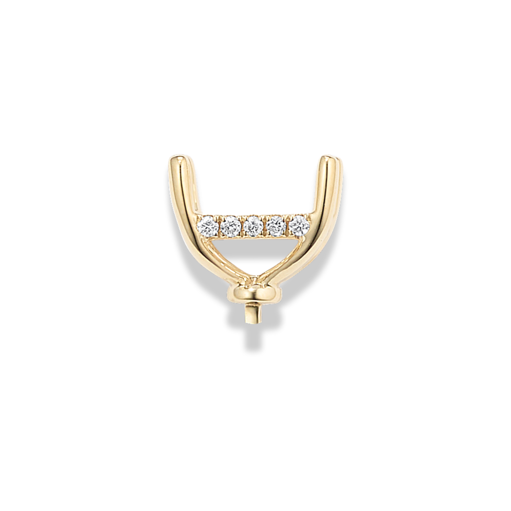 Rosebud Diamond Decorative Crown (Holds approx. 7.5x7mm Radiant Cut ...