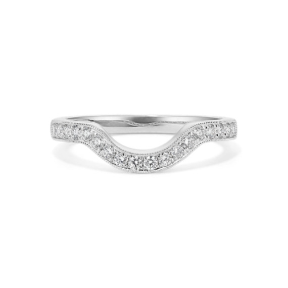 Tuscany Diamond Pave Contour Band | Shane Co.