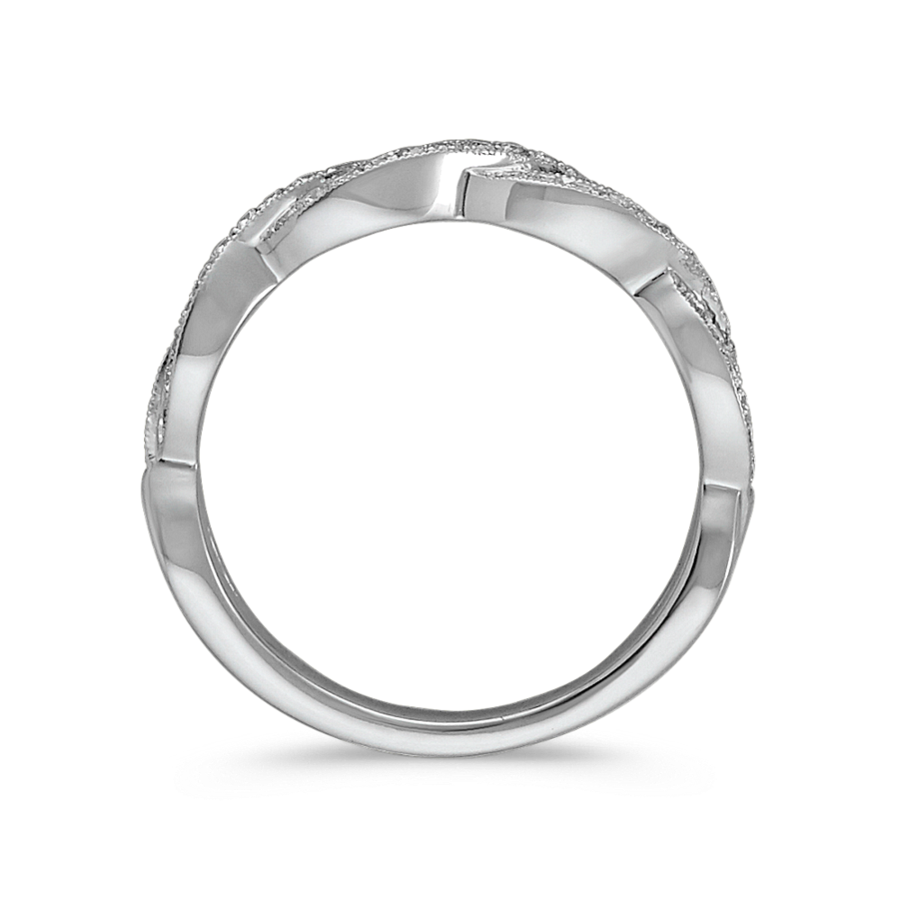 Round Diamond Infinity Swirl Platinum Ring | Shane Co.