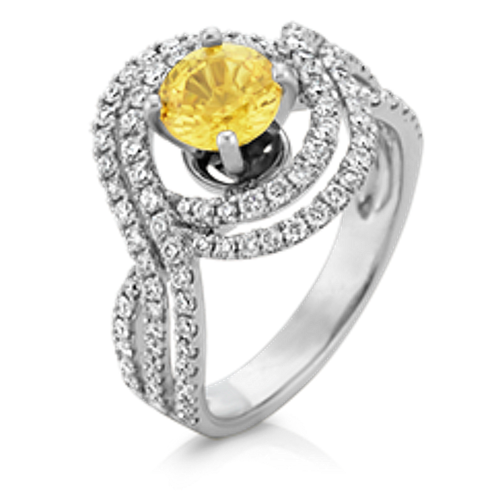 Round Diamond Swirl Engagement Ring | Shane Co.