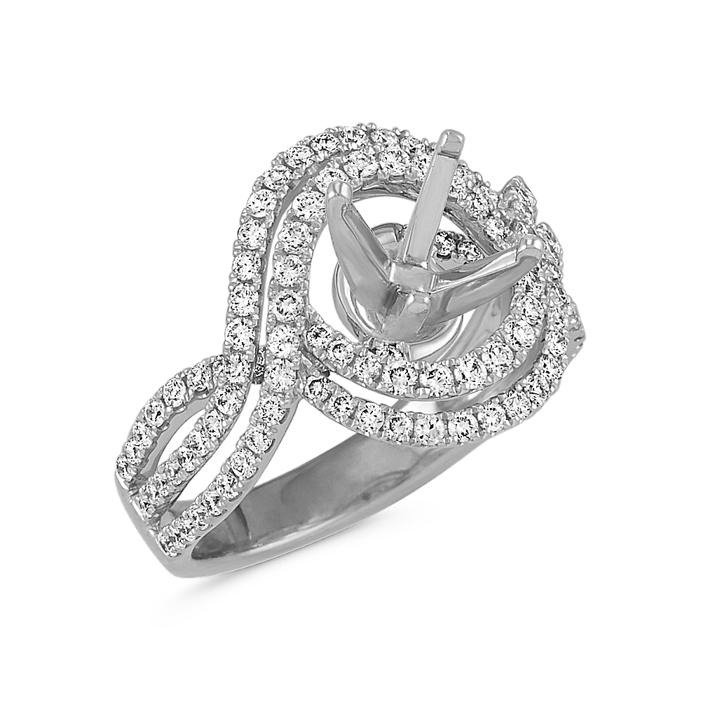 Round Diamond Swirl Engagement Ring | Shane Co.