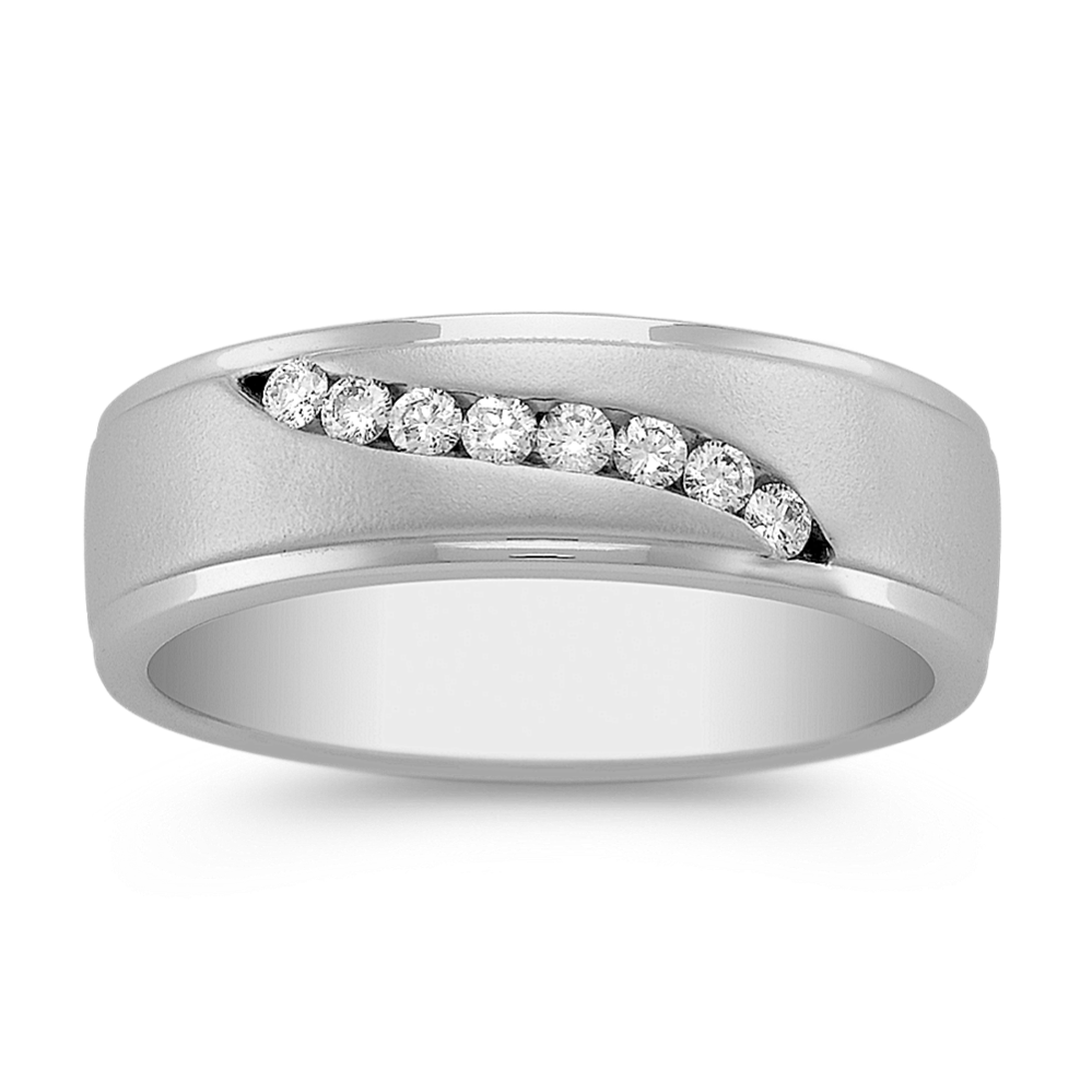 Round Diamond Swirl Ring with Channel-Setting | Shane Co.