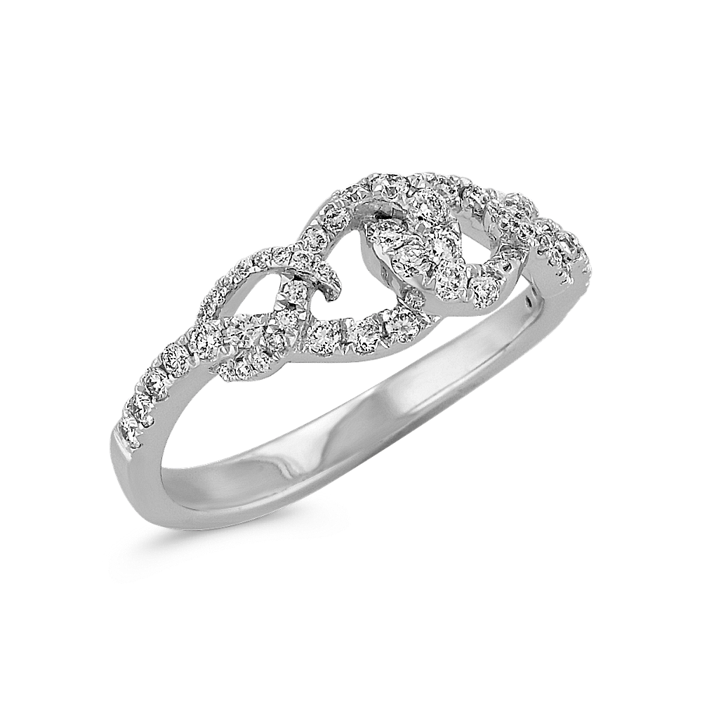Round Diamond Swirl Ring with Pave-Setting | Shane Co.
