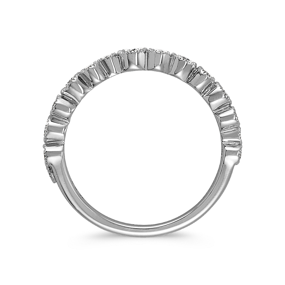 Annette Vintage Diamond Ring in 14K White Gold | Shane Co.