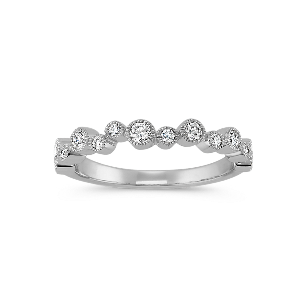 Annette Vintage Diamond Ring in 14K White Gold | Shane Co.