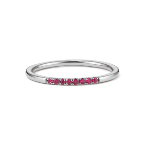 Zoe Stackable Ruby Ring | Shane Co.