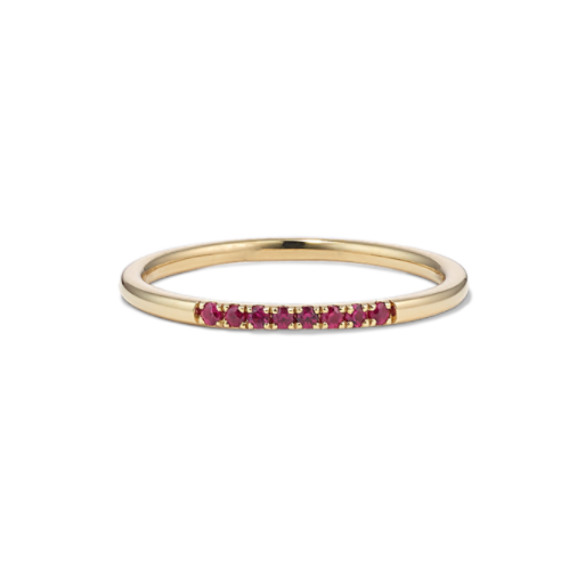 Zoe Stackable Ruby Ring | Shane Co.