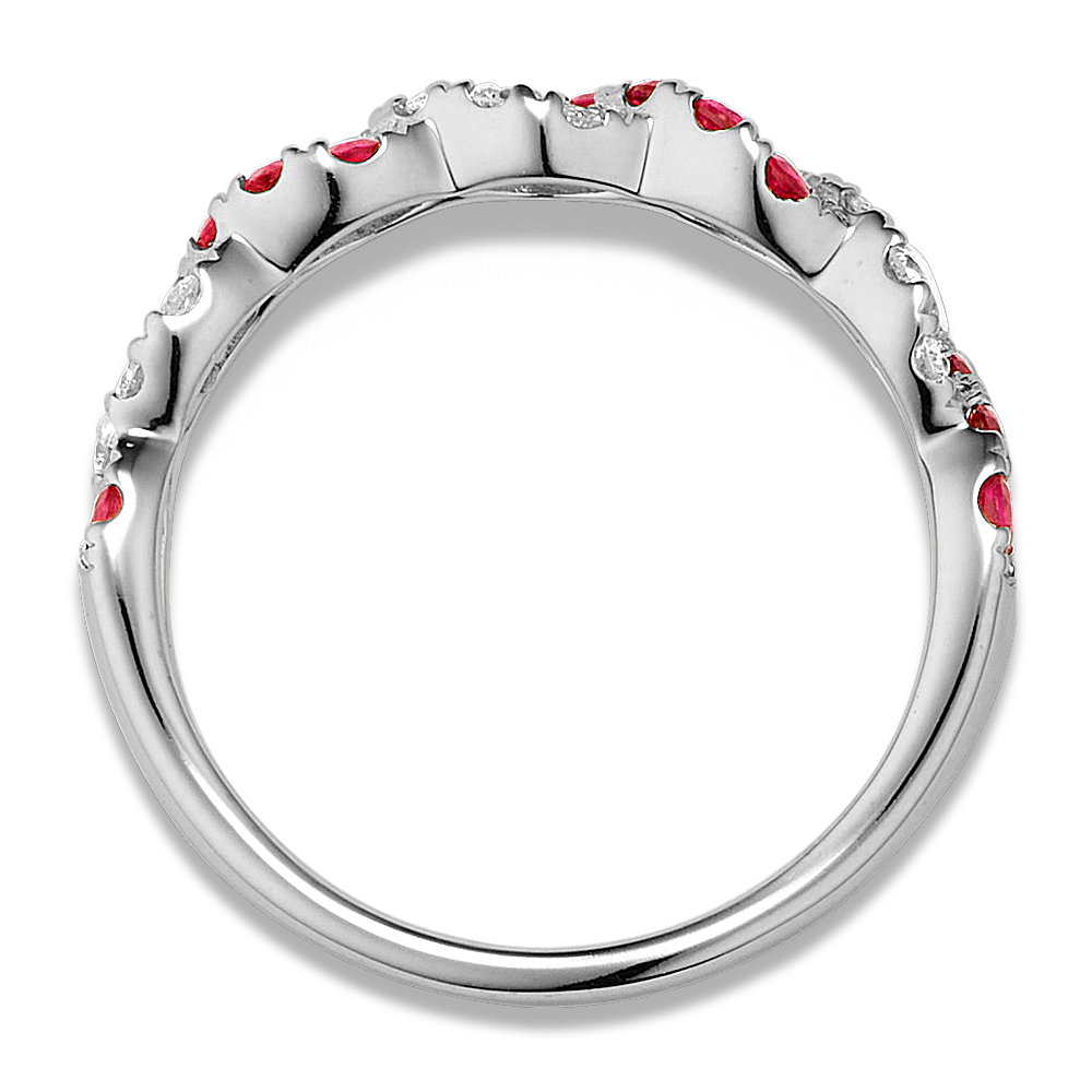 Parade Ruby & Diamond Twist Ring | Shane Co.