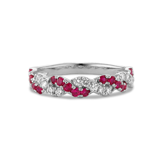 Parade Ruby & Diamond Twist Ring | Shane Co.