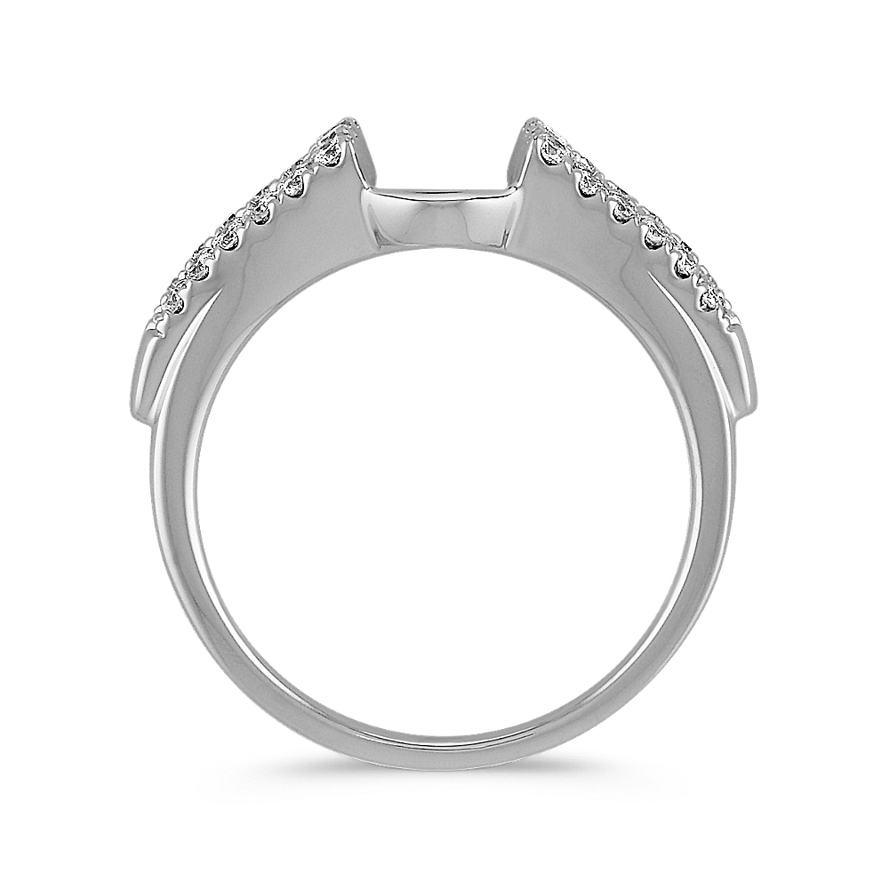 Round Sapphire and Diamond Solitaire Engagement Ring Wrap | Shane Co.
