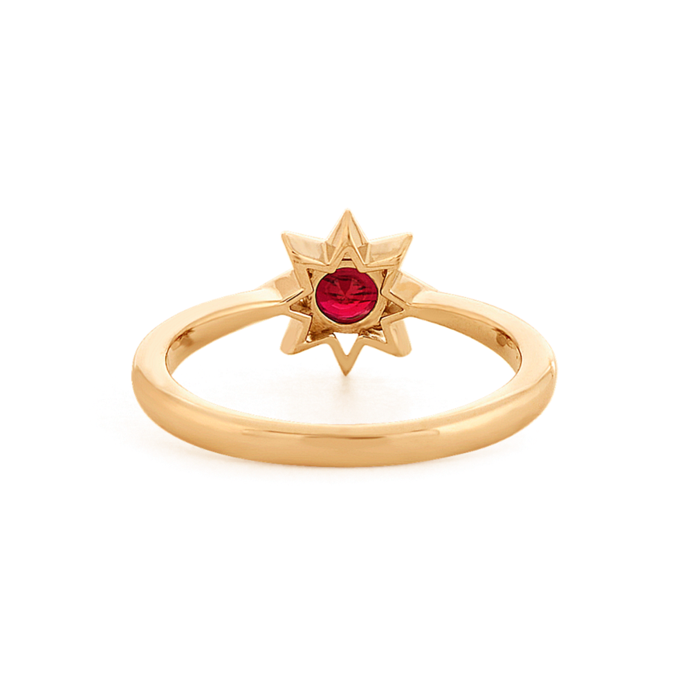 Ruby Star Ring in 14K Yellow Gold | Shane Co.
