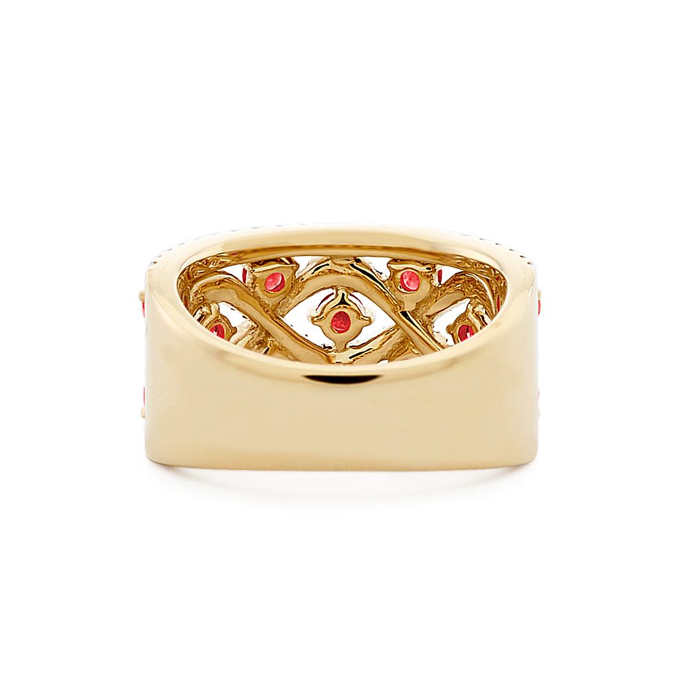 Ruby and Diamond Ring in 14k Yellow Gold | Shane Co.