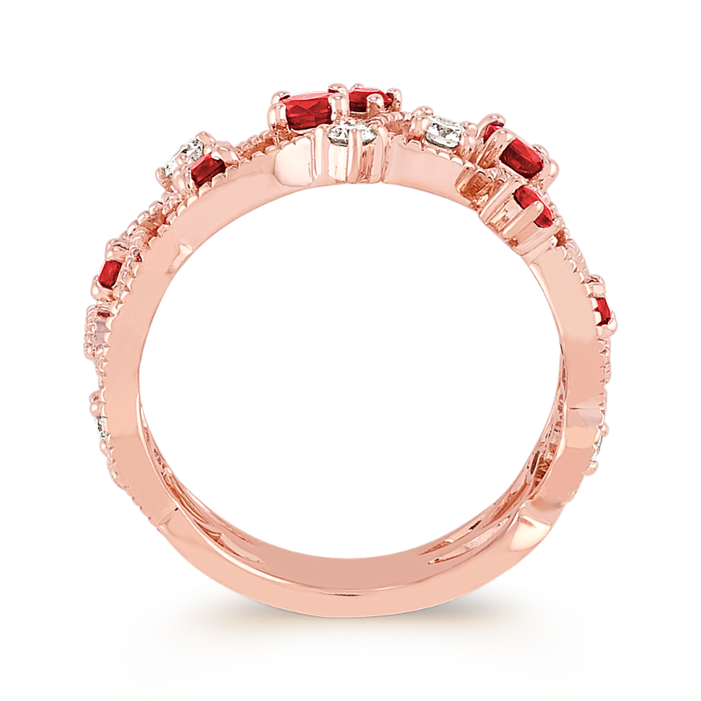 Orleans 0.75 ct tgw Ruby and Diamond Ring | Shane Co.