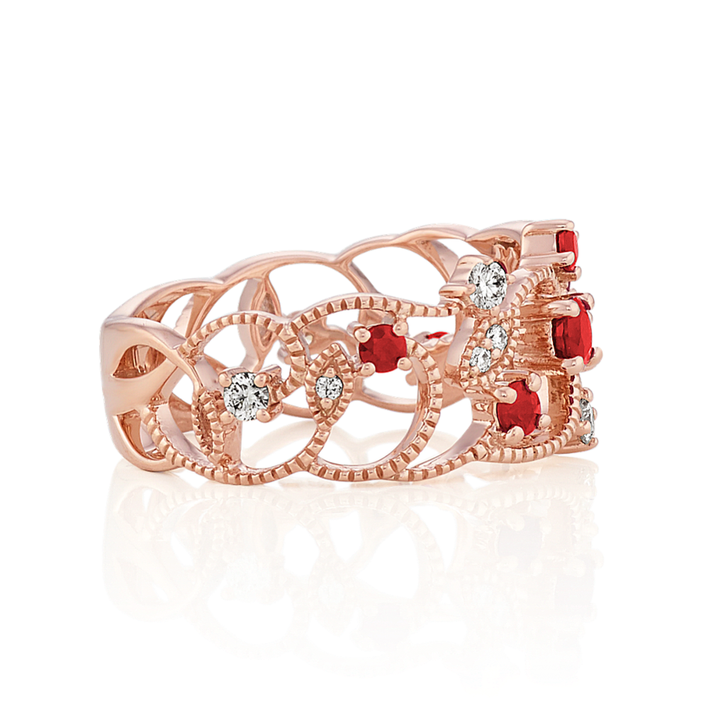 Orleans 0.75 ct tgw Ruby and Diamond Ring | Shane Co.
