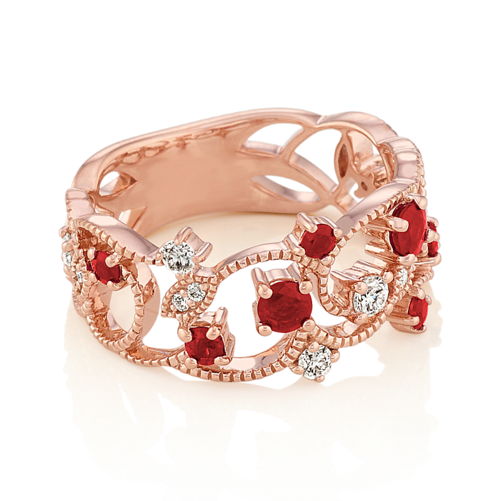 Orleans 0.75 ct tgw Ruby and Diamond Ring | Shane Co.