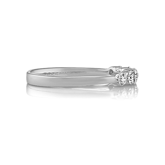 Six-Stone Round Diamond Wedding Band in Platinum | Shane Co.