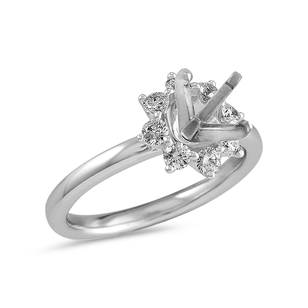 Snowflake Diamond Halo Engagement Ring | Shane Co.