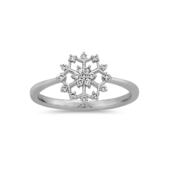 Snowflake Diamond Ring in Sterling Silver | Shane Co.