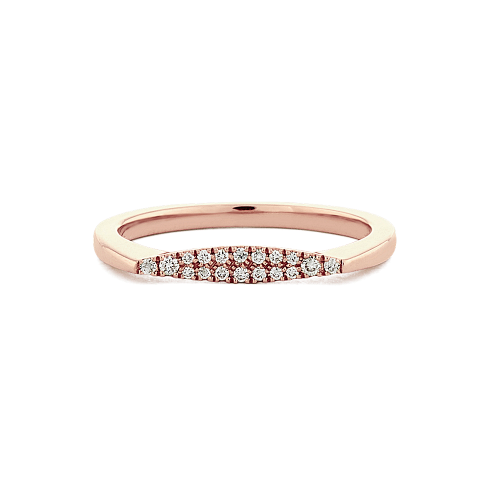 Ursa Stackable Diamond Ring in 14K Rose Gold | Shane Co.