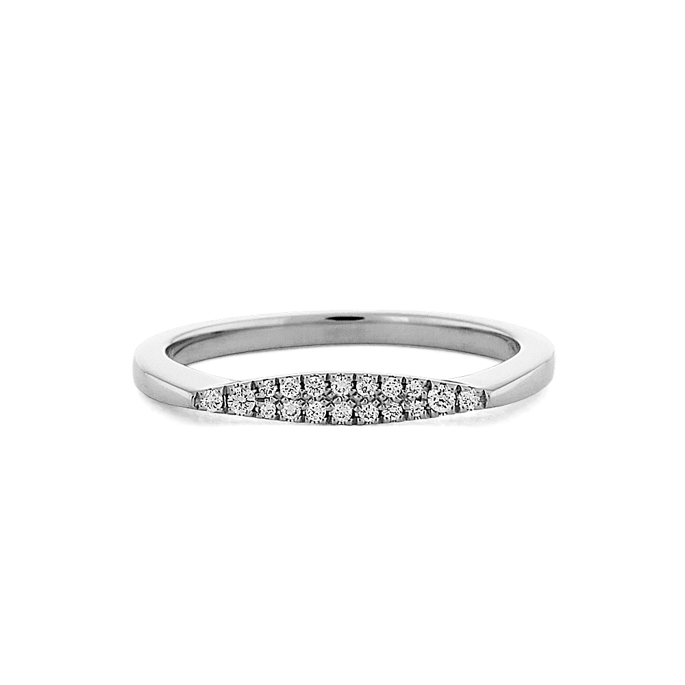 Ursa Stackable Diamond Ring in 14K White Gold | Shane Co.