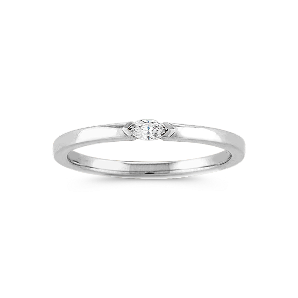 Stackable Diamond Ring in 14K White Gold | Shane Co.