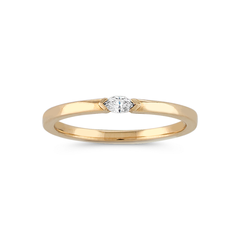 Stackable Diamond Ring in 14K Yellow Gold | Shane Co.