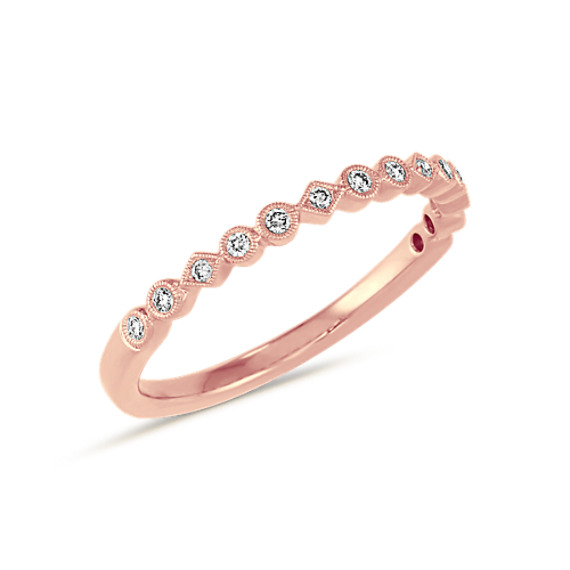 Stackable Diamond Ring in 14k Rose Gold | Shane Co.