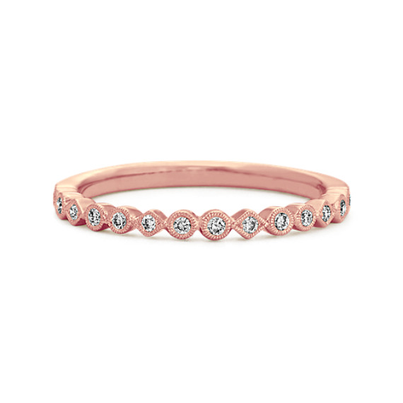 Stackable Diamond Ring in 14k Rose Gold | Shane Co.
