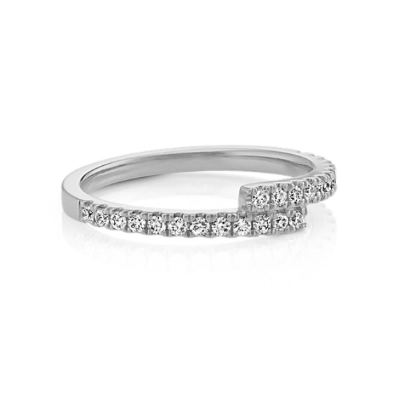 Stackable Diamond Ring in 14k White Gold | Shane Co.