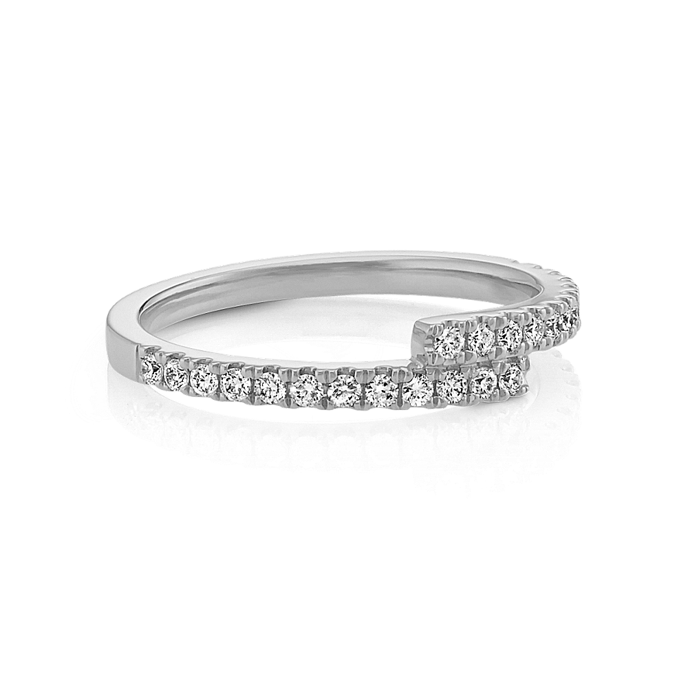 Stackable Diamond Ring in 14k White Gold | Shane Co.