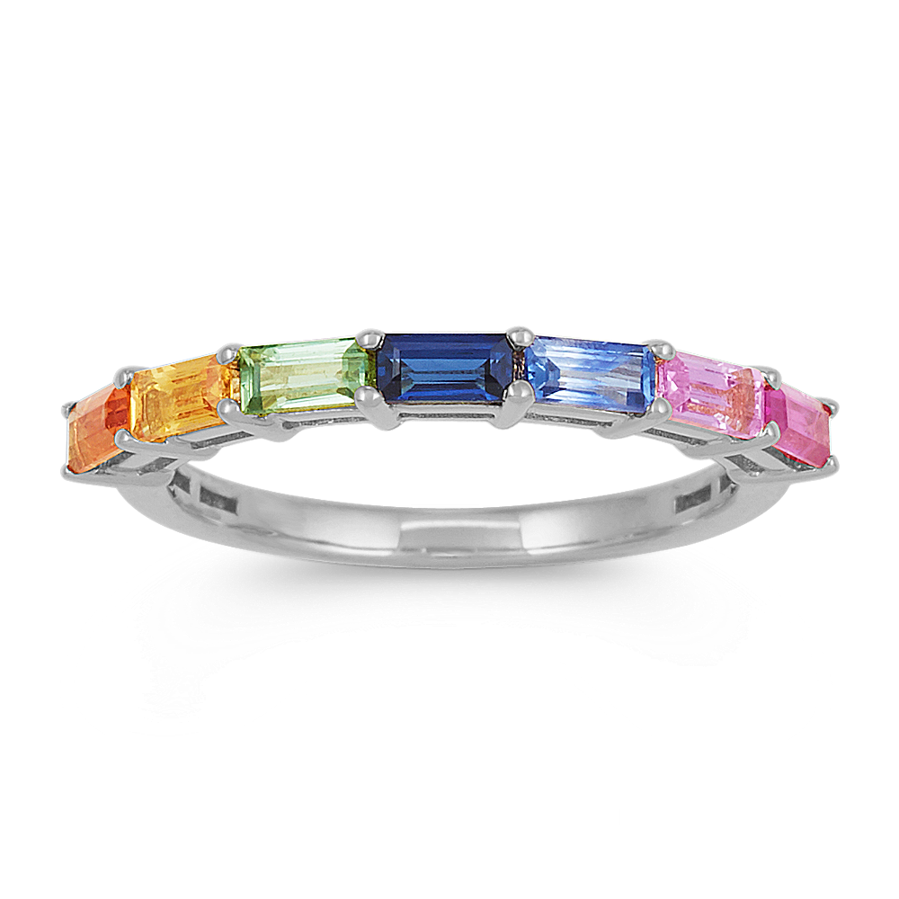 Stackable Multi-Colored Sapphire Ring | Shane Co.
