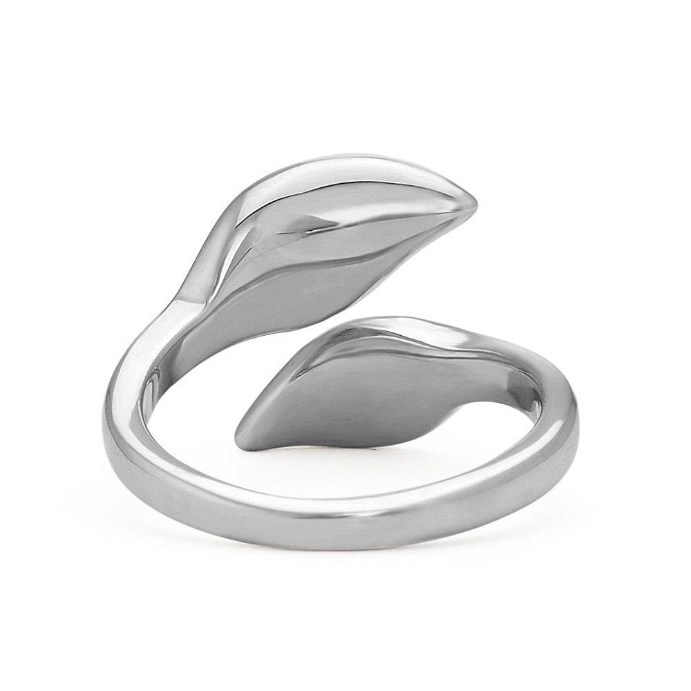 Sterling Silver Open Leaf Ring | Shane Co.