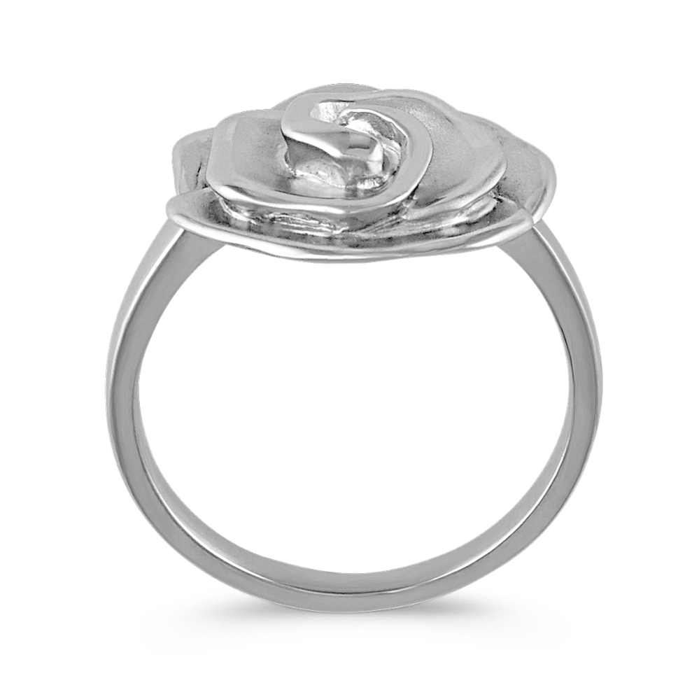Sterling Silver Rose Ring | Shane Co.