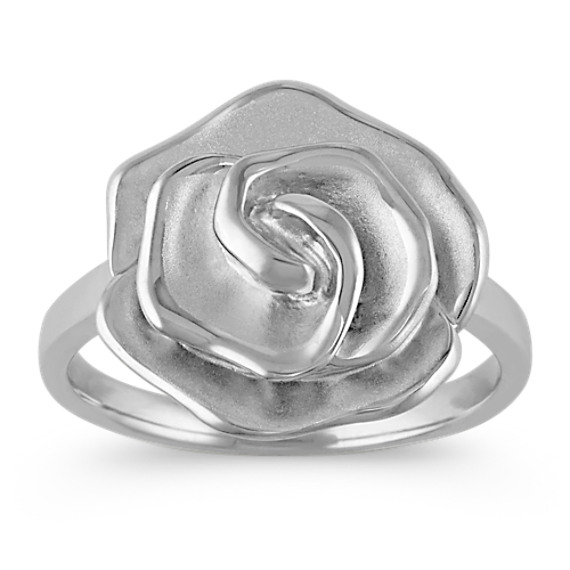 Sterling Silver Rose Ring | Shane Co.