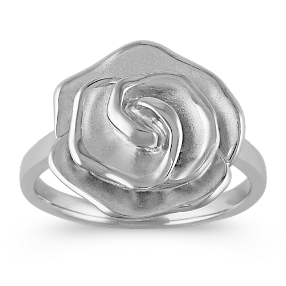 Sterling Silver Rose Ring | Shane Co.