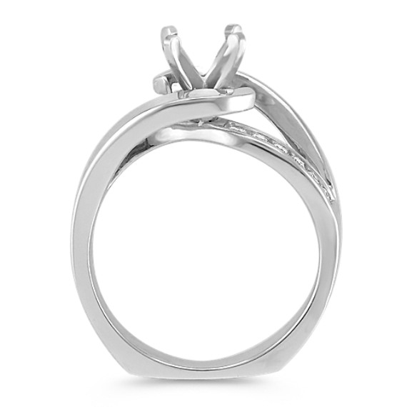 Swirl Diamond Engagement Ring with Channel-Setting | Shane Co.