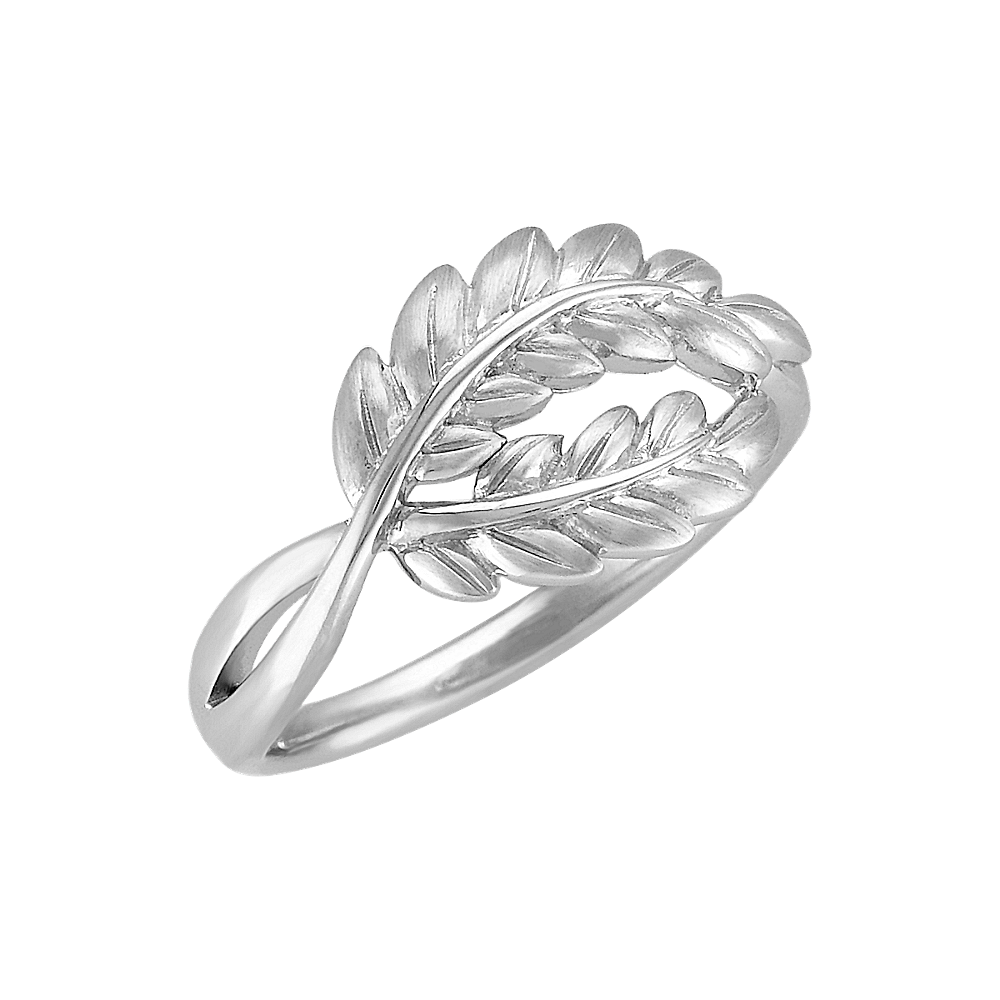 Swirl Double Leaf Ring in Sterling Silver | Shane Co.