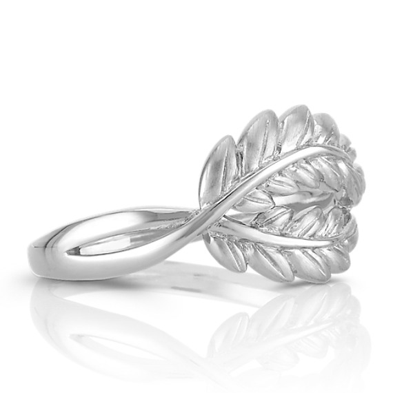 Swirl Double Leaf Ring in Sterling Silver | Shane Co.