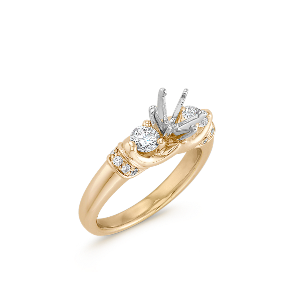 1 2 Ct Three Stone Diamond Engagement Ring Shane Co