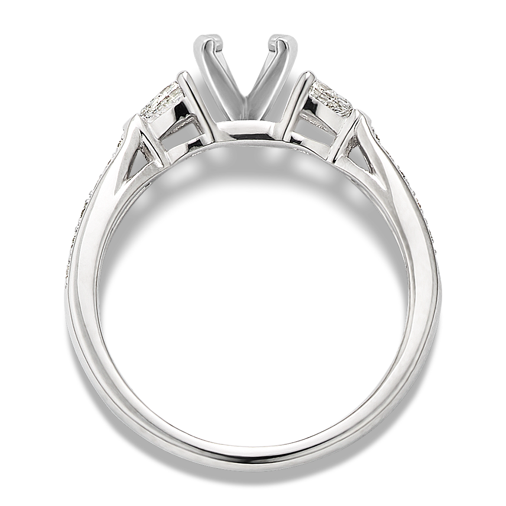 Marjorie Three-Stone Engagement Ring in Platinum | Shane Co.