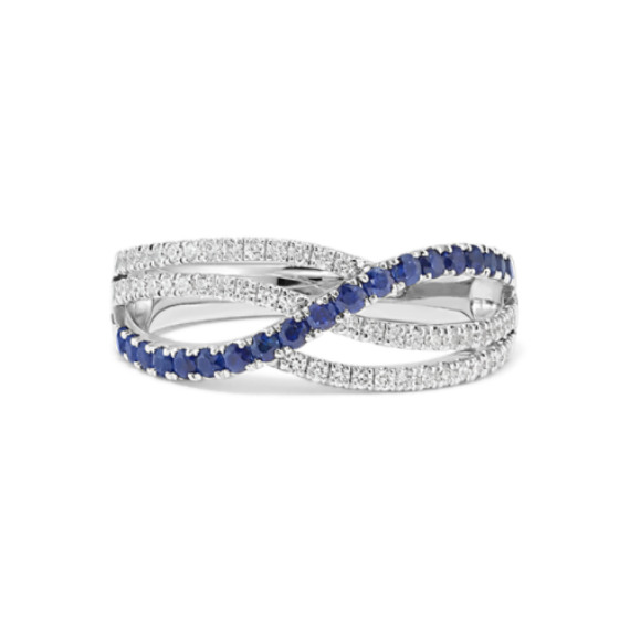 Tempest Crossover Sapphire & Diamond Ring | Shane Co.