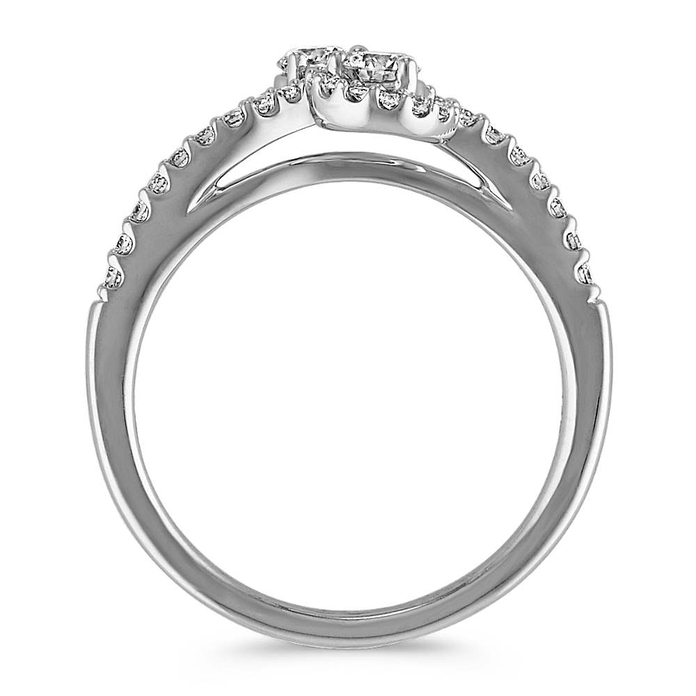 Two-Stone Round Diamond Ring in 14k White Gold | Shane Co.