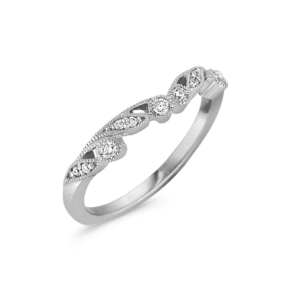 Vale Diamond Contour Band in Platinum | Shane Co.