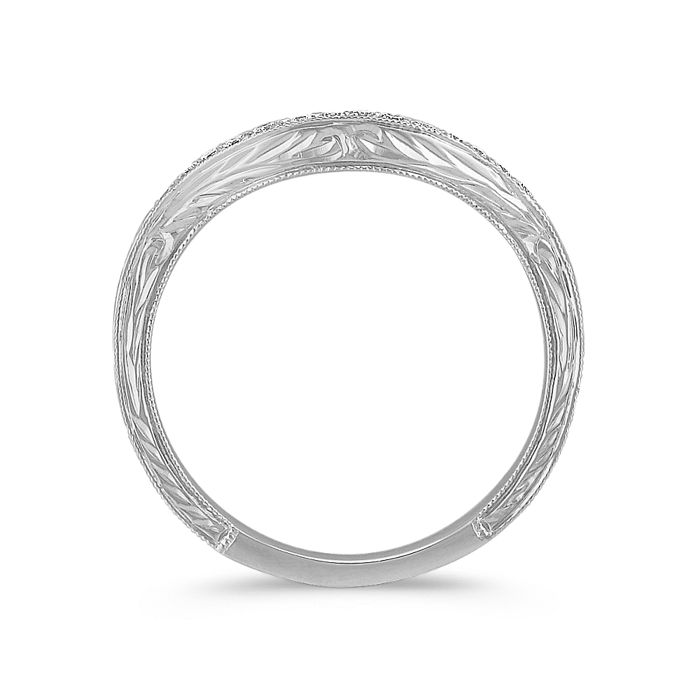 Vintage Engraved Diamond Contour Band | Shane Co.