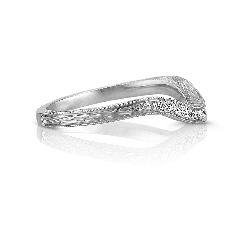 Vintage Engraved Diamond Contour Band | Shane Co.