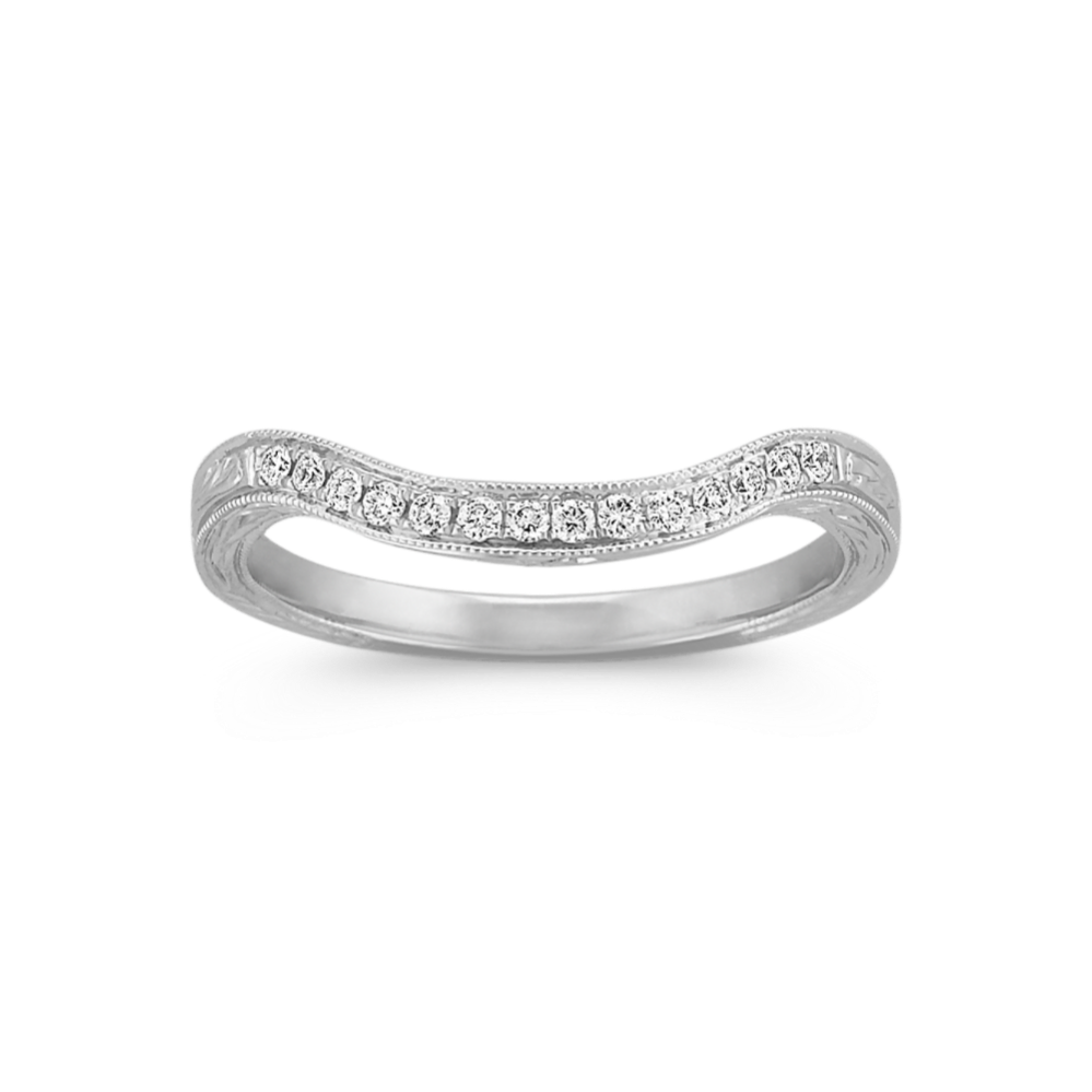 Vintage Engraved Diamond Contour Band | Shane Co.