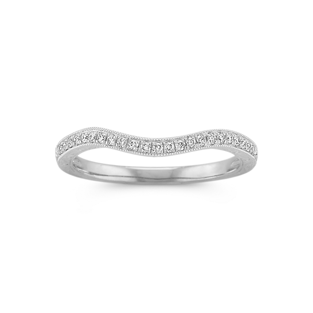 Cora Diamond Contour Band in Platinum | Shane Co.