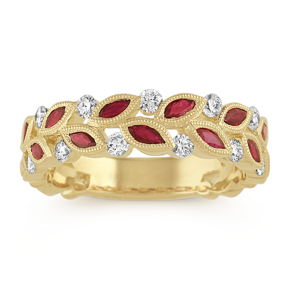 Vintage Ruby and Diamond Ring | Shane Co.