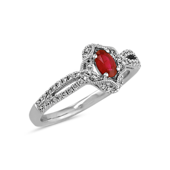 Vintage Ruby and Diamond Ring | Shane Co.