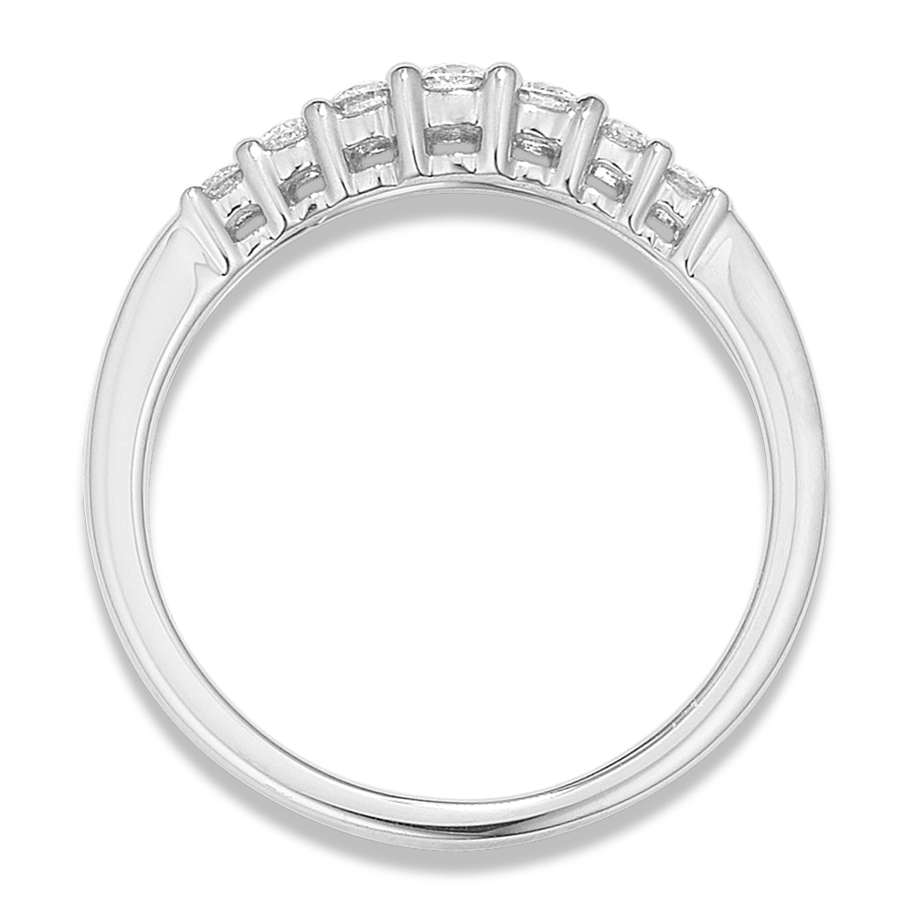 Summer Diamond Contour Band in Platinum | Shane Co.